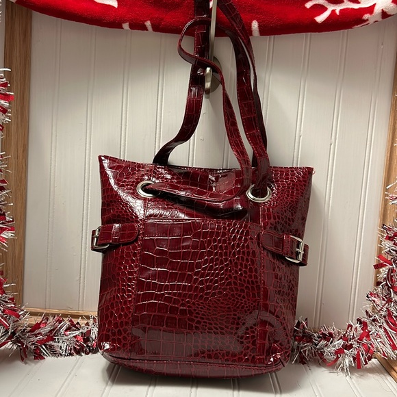 Mondo | Bags | Mondo Carryall Red Purse | Poshmark